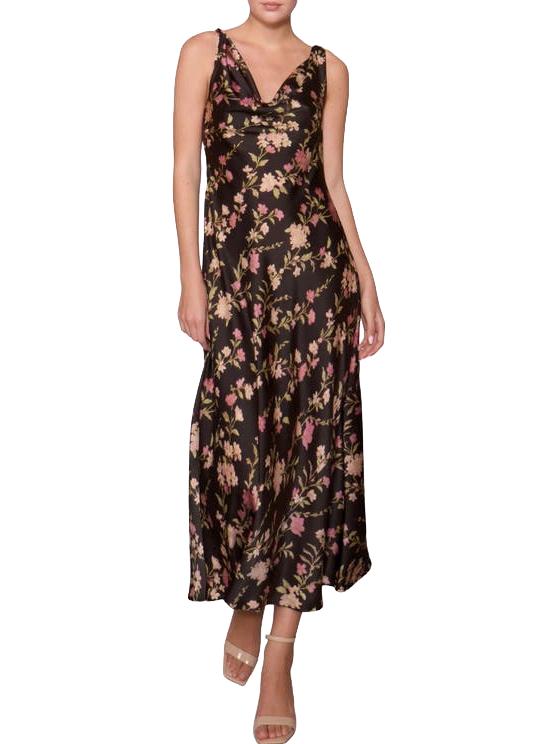 MELLODAY MELLODAY Print Satin Maxi Dress